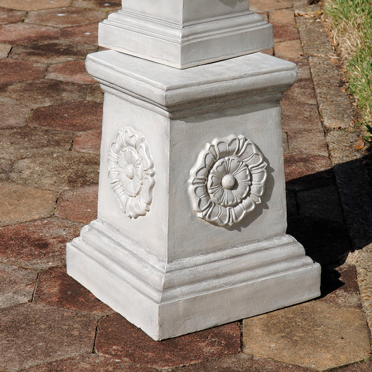 Design Toscano English Rosette Garden Sculptural Plinth & Reviews | Wayfair.co.uk